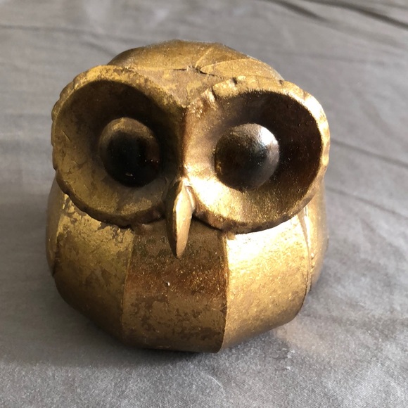 Pottery Barn | Accents | Pottery Barn Decorative Gold Owl | Poshmark